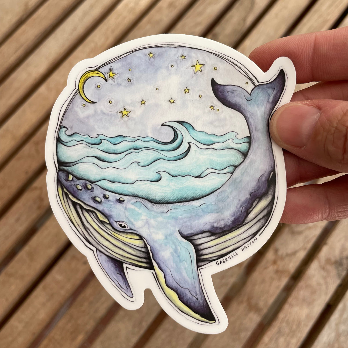 Whale - Vinyl Sticker – Documented Journey